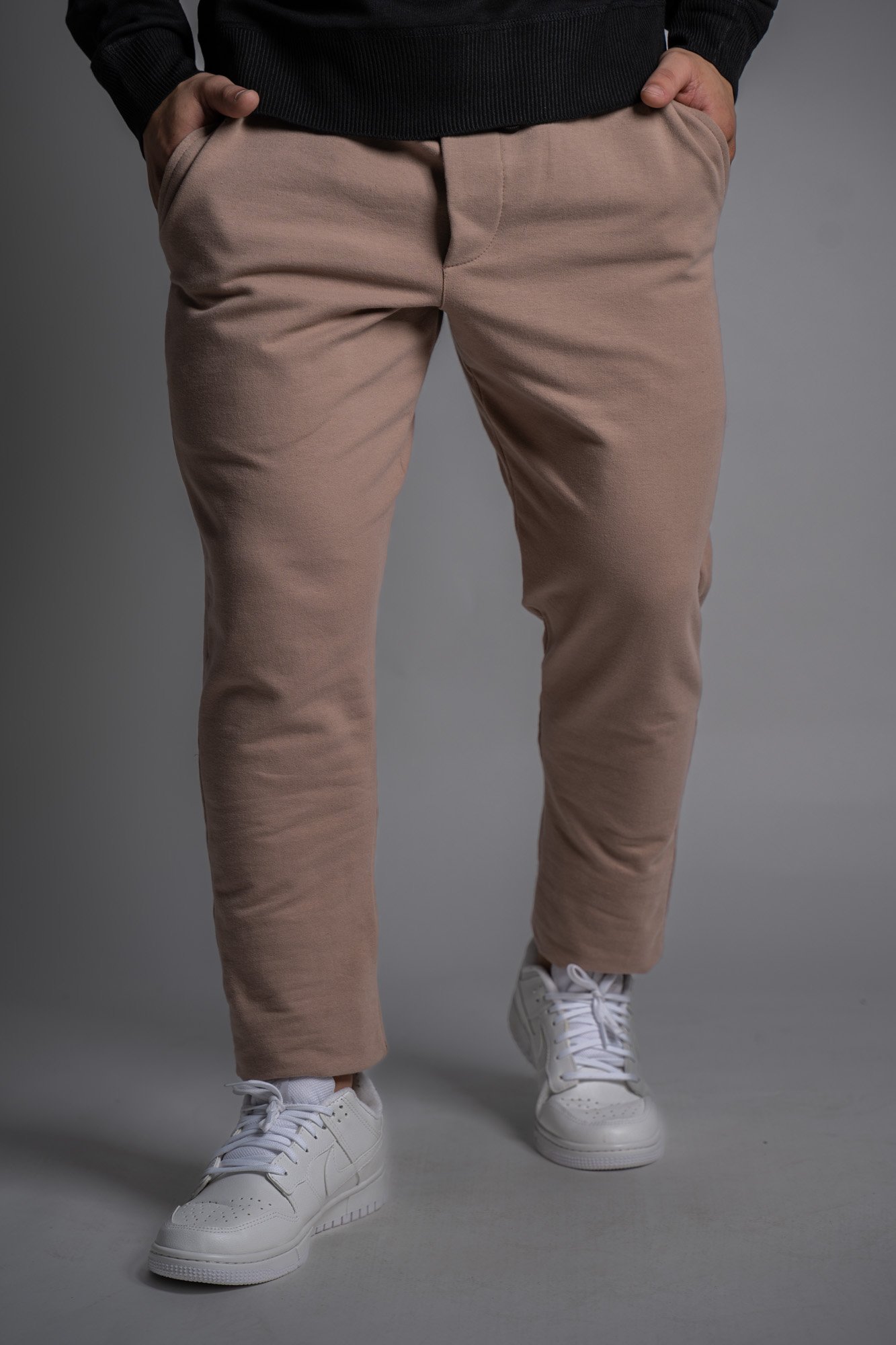 Calça C/ Elastano Corte Slim Marrom - Anarhu
