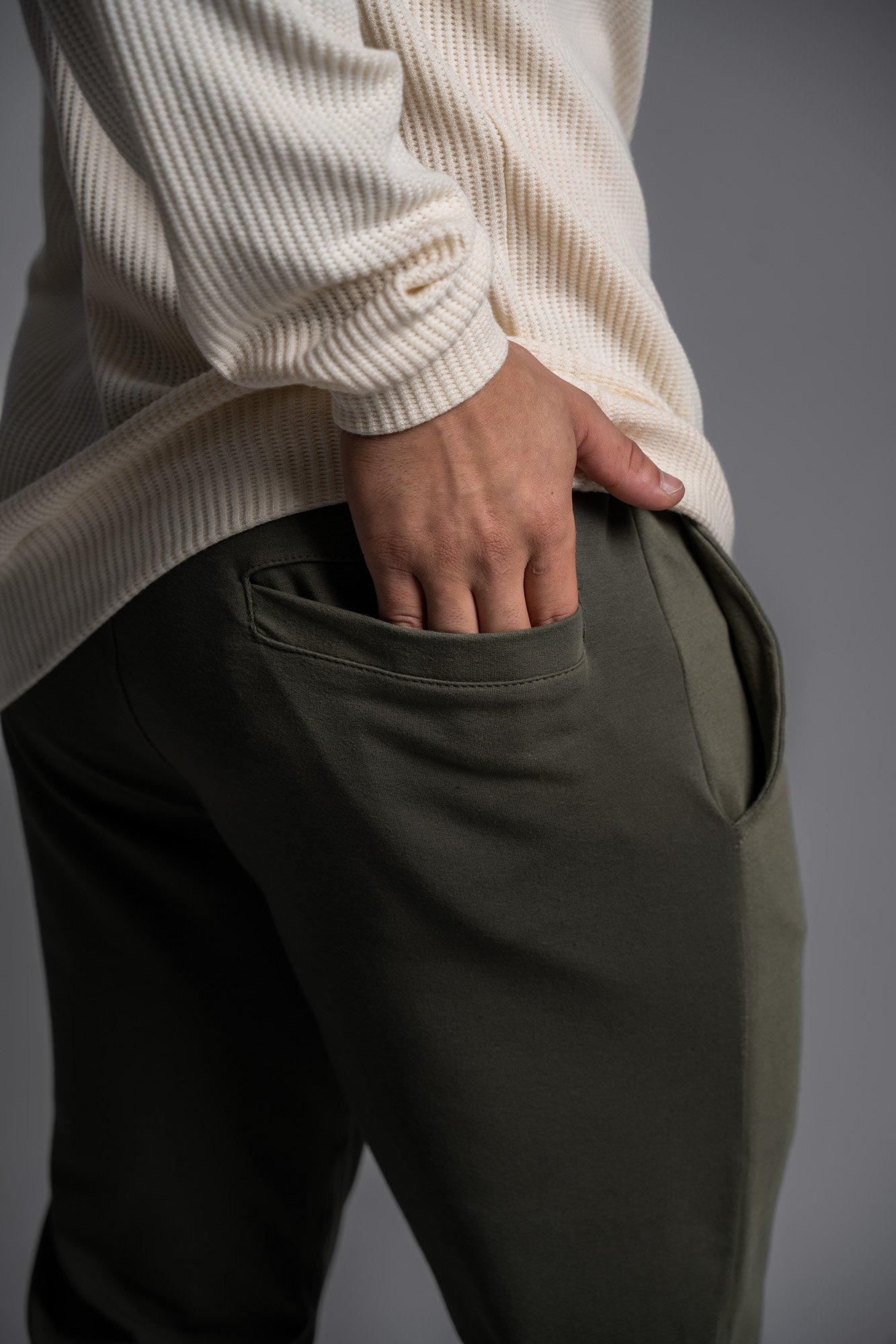 Calça C/ Elastano Corte Slim Verde Militar - Anarhu